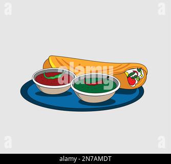 Vector illustration of Idli, south indian main breakfast item which is ...