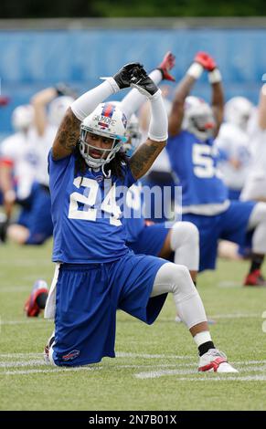 Buffalo Bills' Stephon Gilmore stretches during NFL football minicamp ...