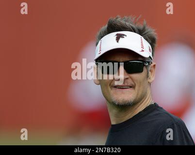 Atlanta Falcons general manager Thomas Dimitroff is shown during an NFL ...