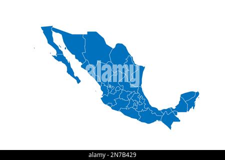 Mexico map. Borders of Mexico for your infographic. Vector country ...