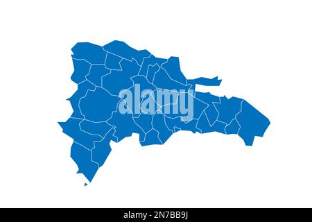 border map of dominican republic with borders in violet Stock Vector ...