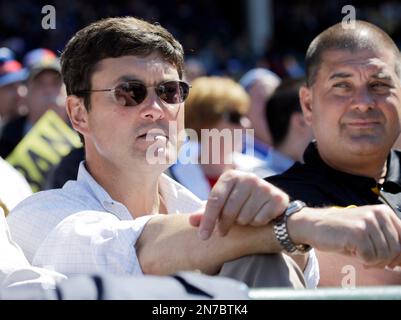 Pittsburgh Pirates owner Bob Nutting visits the batting cage before the ...