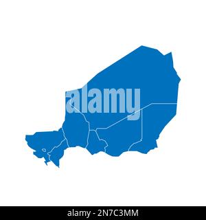 Niger map. Borders of Niger for your infographic. Vector country shape ...
