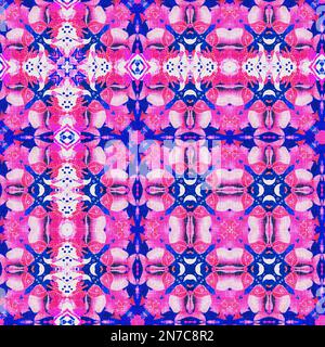 Bright Red Blue white vibrant watercolor batik azulejos tile background ...