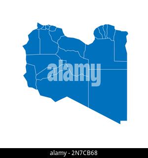 Libya map. Borders of Libya for your infographic. Vector country shape ...