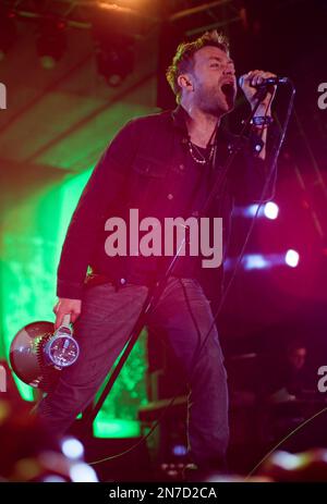 Damon Albarn lead singer with Blur live at The Event in Brighton. May ...