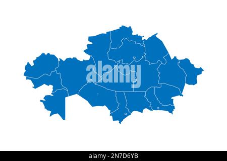 Kazakhstan map. Borders of Kazakhstan for your infographic. Vector ...