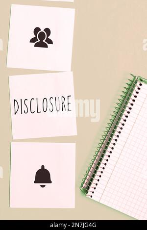 Text sign showing Confession. Conceptual photo Statement admitting one ...