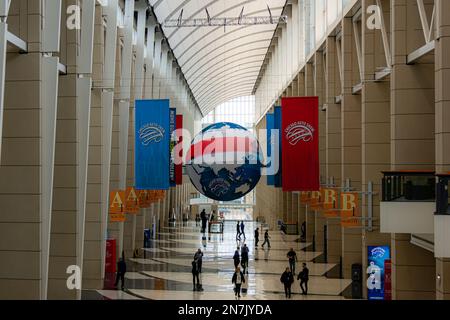 Chicago, IL, USA - February 6, 2023: Interior of the German submarine U ...