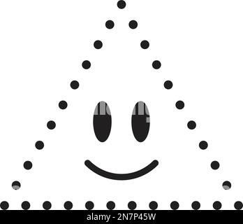 Dotted triangle shape for tracing lines for preschool and kindergarten ...