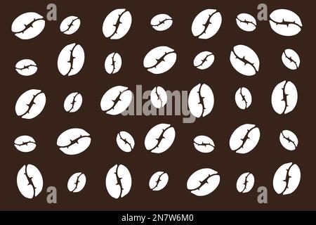 a many grains of black coffee texture pattern illustration Stock Vector ...