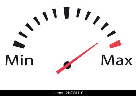 a fuel pressure sensor at maximum pressure value indicator Stock Vector ...