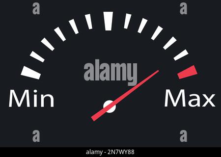 a fuel pressure sensor at maximum pressure value indicator Stock Vector ...