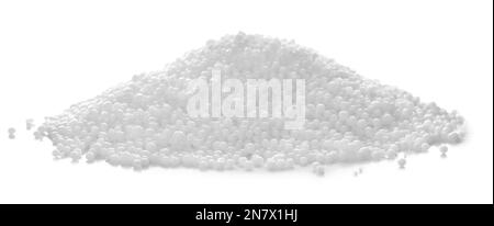 Pile of granular fertilizer isolated on white background Stock Photo ...