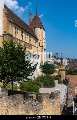 Neuchatel castle in Switzerland Stock Photo - Alamy