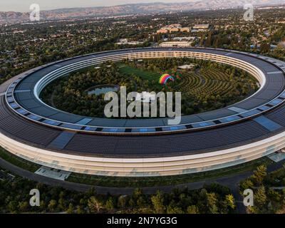 Aerial View of the Apple Park Campus Building and Grounds Stock Photo ...