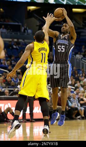 Orlando Magic's E'Twaun Moore (55) looks to get past Brooklyn Nets ...