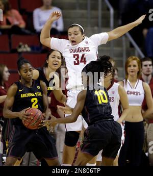 Washington State's Ireti Amojo in action against Stanford in an NCAA ...