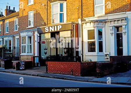 Snip Barbers near Bishy Road, York, Yorkshire, England Stock Photo - Alamy