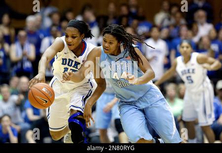 Duke's Richa Jackson, left, and North Carolina's Tierra Ruffin-Pratt ...