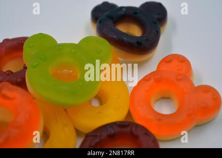 Bright and fabulous children's sweets in the form of multi-colored ...