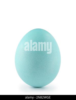 azure blue easter egg isolated on white background, with shadow Stock ...
