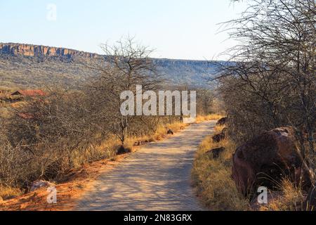View towards the Waterberg Plateau. Beautiful african landscape ...