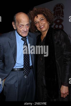 Leo Branton Jr. and Angela Davis attend Los Angeles Premiere of ???Free ...