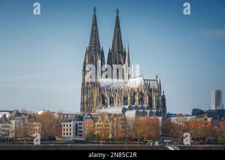 Cologne Cathedral is a famous monument of German Catholicism and Gothic ...