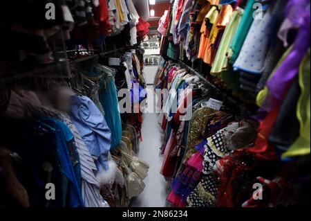 Costumes in the warehouse at Angels The Costumiers in Hendon, London ...