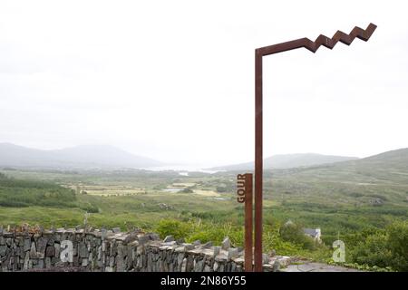 Gour Wave logo metal sign for wild atlantic way discovery points in ...