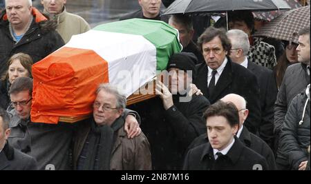Dolours Price funeral Stock Photo - Alamy