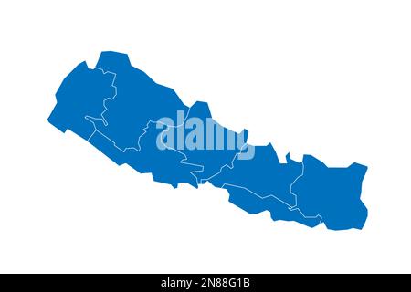 Nepal map. Borders of Nepal for your infographic. Vector country shape ...