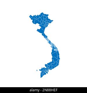Vietnam map. Borders of Vietnam for your infographic. Vector country ...