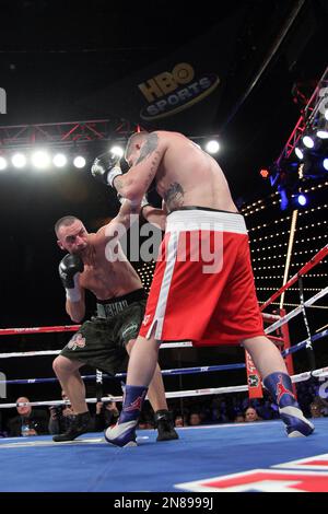 Sean Monaghan, left, in action against Matt Vanda during their Light ...
