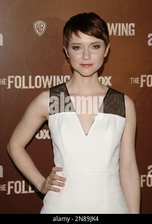 Actress Valorie Curry attends the world premiere of "The Following ...