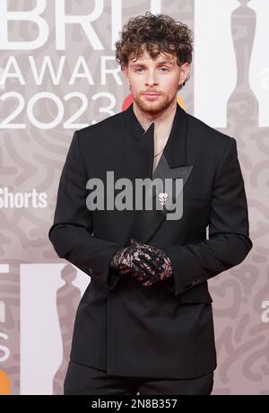 Tom Grennan attending the Brit Awards at the O2 Arena, London. Photo ...