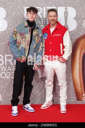 David Guetta attending the Brit Awards 2023 at the O2 Arena, London ...