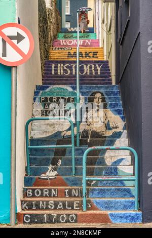 Painting on stone steps commemorates the life of one of the world's ...