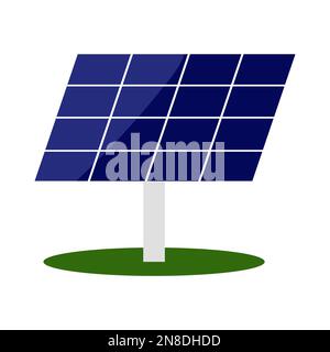 Vector solar battery icon. Alternative energy from sunlight. Logo of ...