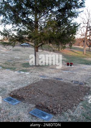 The graves of convicted and executed murderers Richard Hickock, left ...
