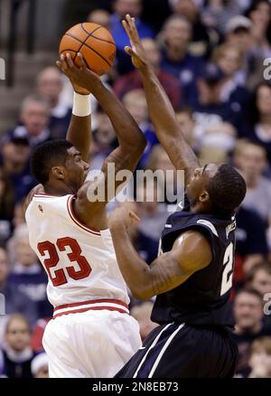 Butler forward Roosevelt Jones, right, shoots after being fouled by ...
