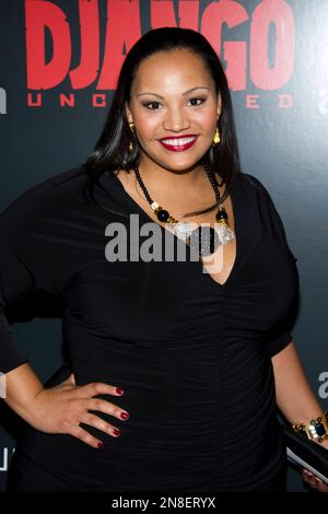 Dana Gourrier attends the premiere of "Django Unchained" hosted by The ...