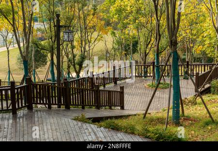 An autumn scenery of Changsha yatang new town cultural theme park Stock ...