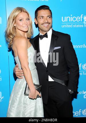 Television personality Kelly Ripa and husband, Mark Consuelos, attend ...