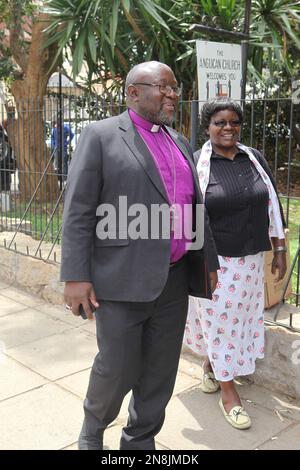 Anglican Bishop of Harare, Chad Gandiya, centre, is seen in Africa ...