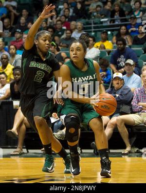 Baylor guard Niya Johnson, left, and Texas guard Brooke McCarty, right ...