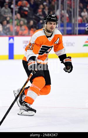 Philadelphia Flyers' Scott Laughton in action during an NHL hockey game ...