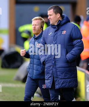 Exeter City Manager Gary Caldwell gestures during the Manchester City v ...