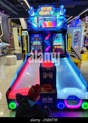 BEIJING, CHINA - FEBRUARY 3, 2023 - (FILE) Bowling game machine ...